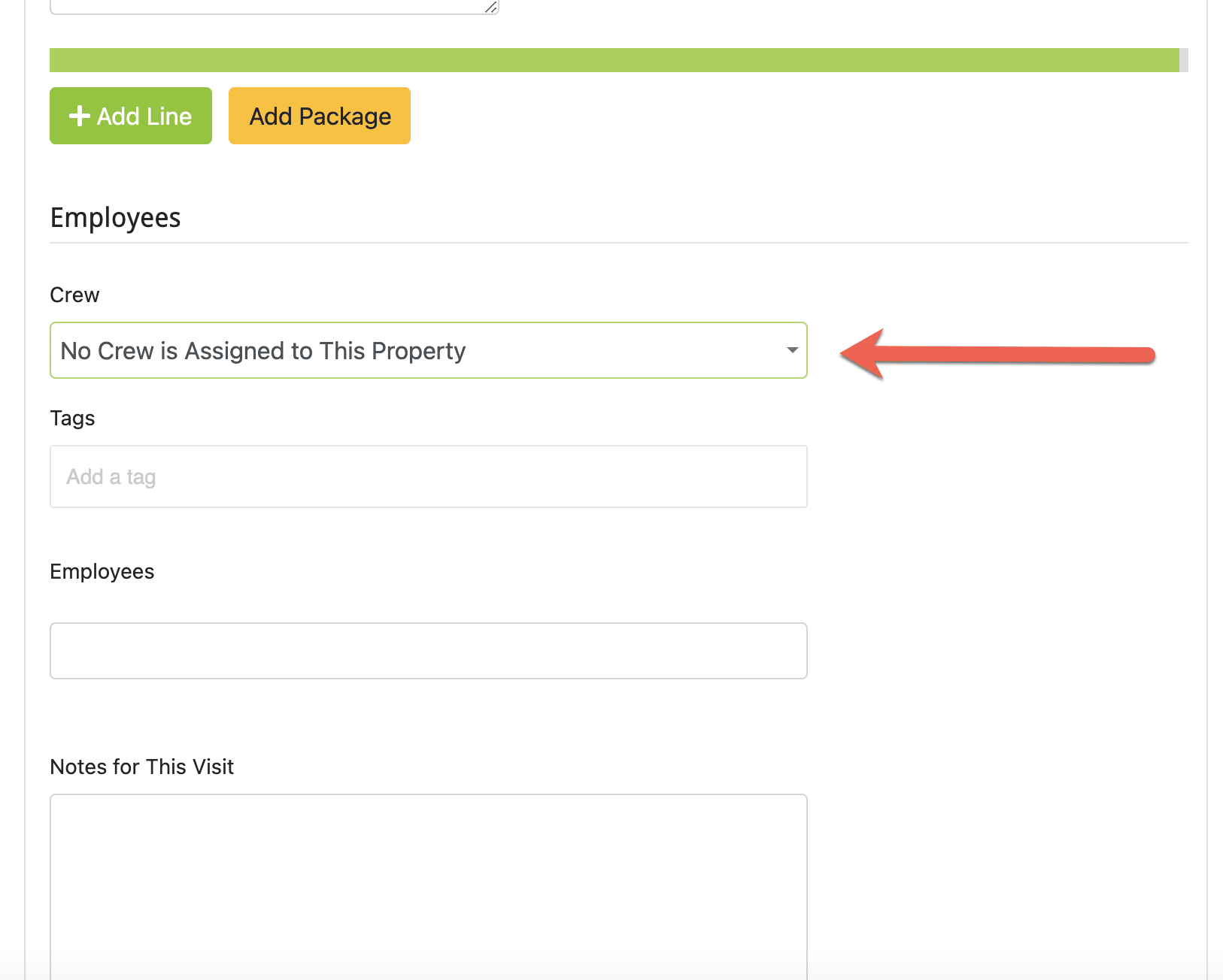 Assigning a Crew to a Visit – LawnPro Software Help