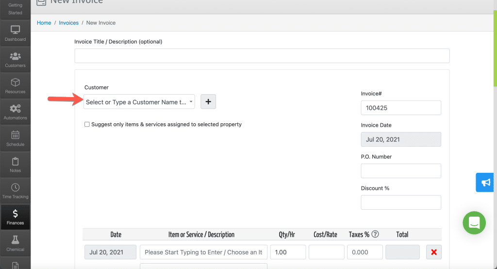 Creating an Invoice – LawnPro Software Help