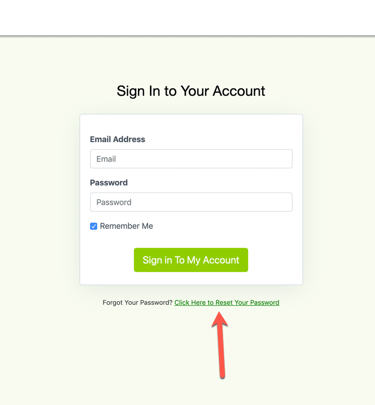 Reset Password – LawnPro Software Help