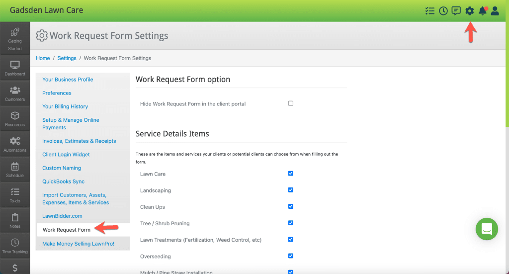 Work Requests – LawnPro Software Help