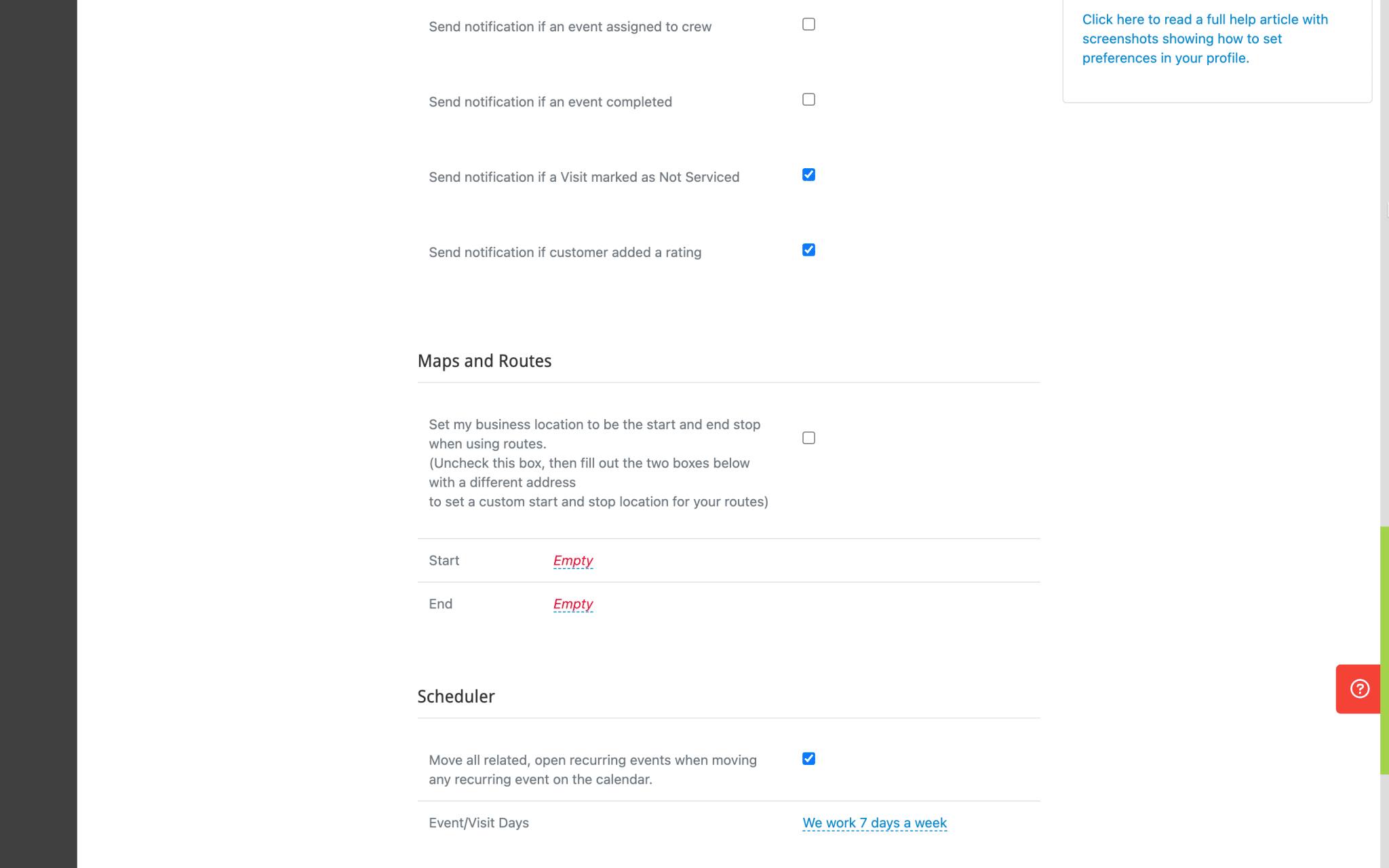 Preference Settings – LawnPro Software Help