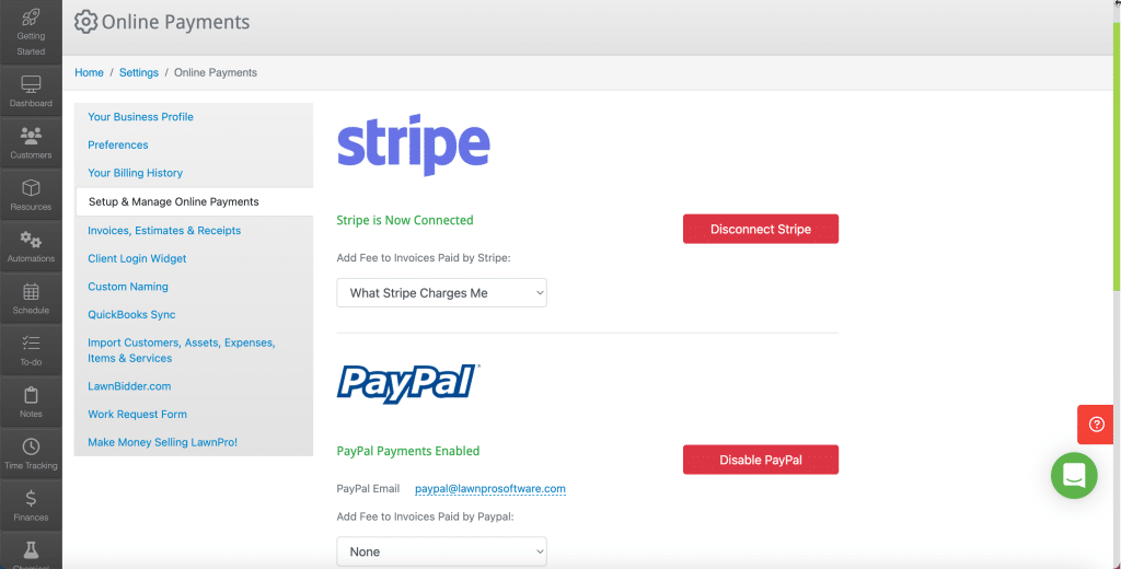 Set Up & Manage Online Payments – LawnPro Software Help
