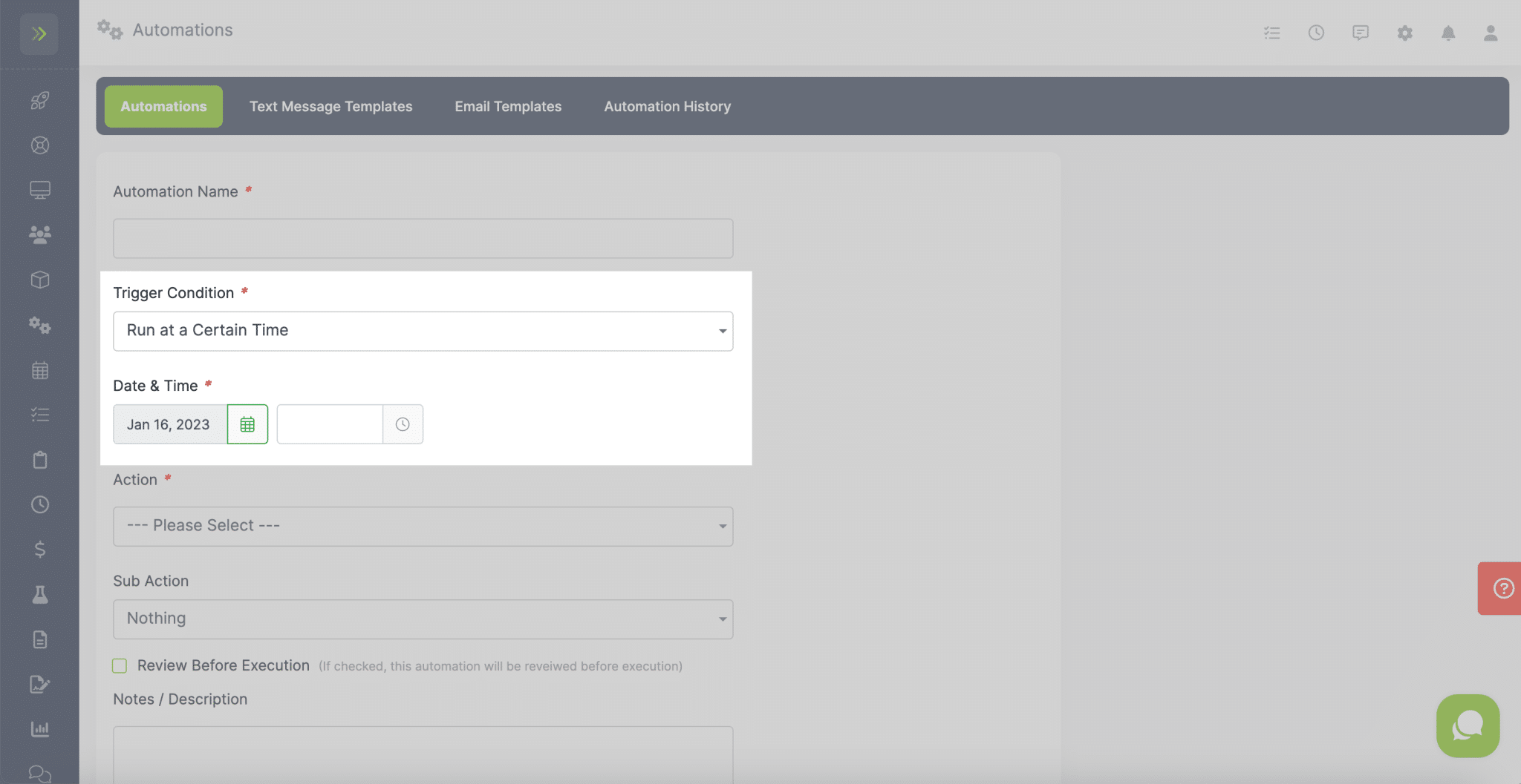 Automation Trigger Conditions – LawnPro Software Help