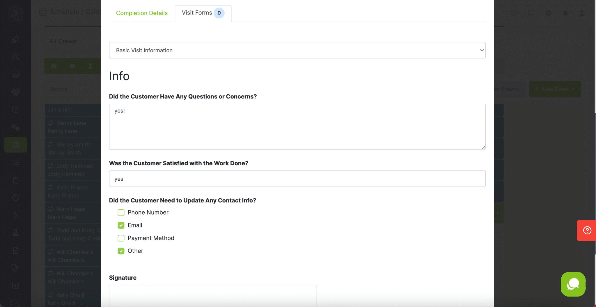 Visit Forms – LawnPro Software Help