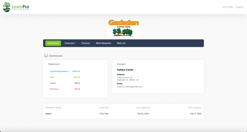 Client Portals – LawnPro Software Help