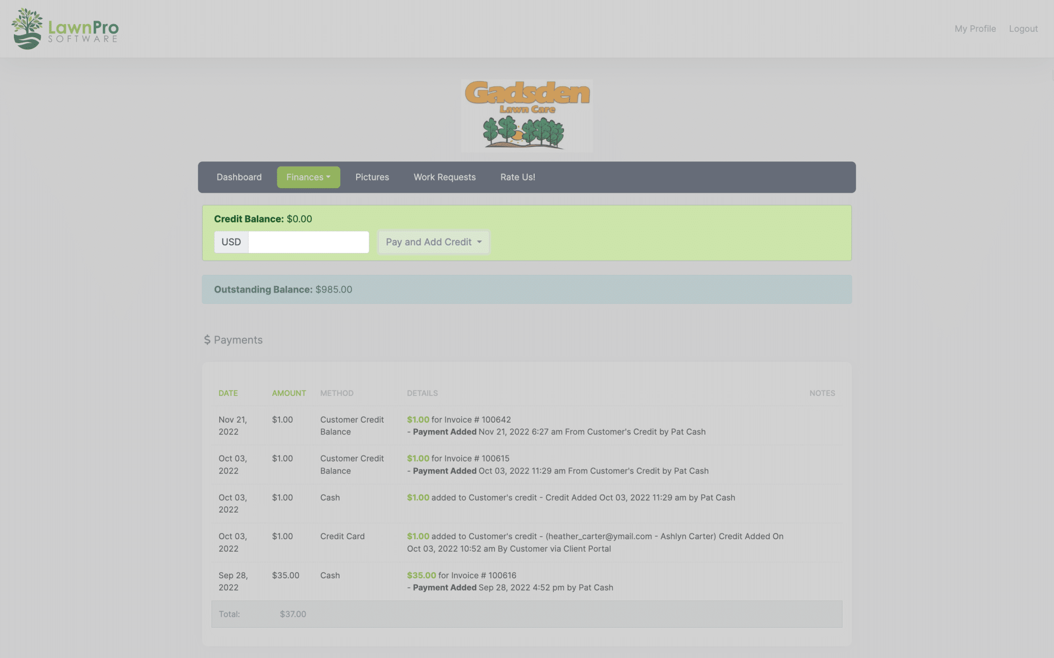 Client Portals – LawnPro Software Help