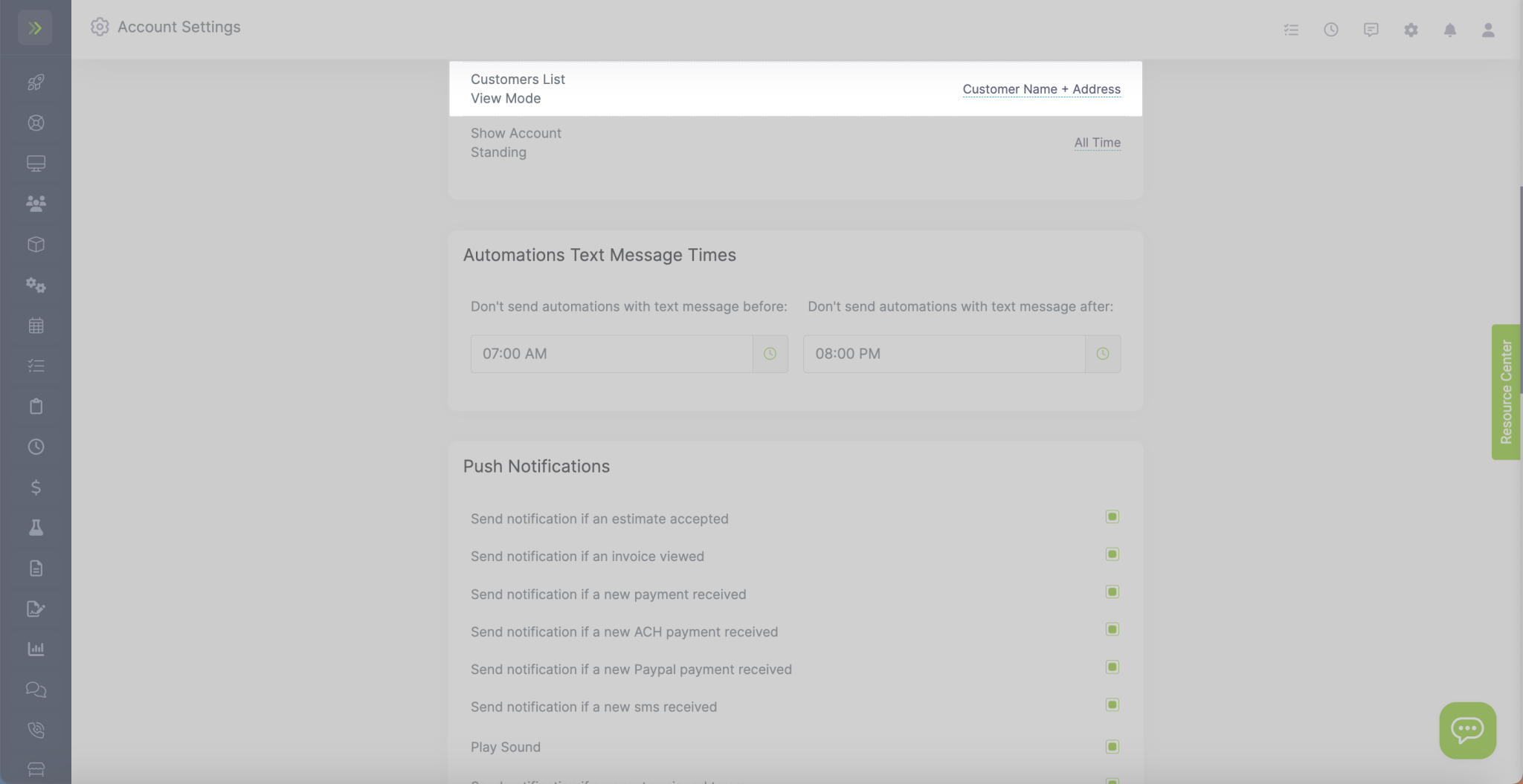 Preference Settings – LawnPro Software Help