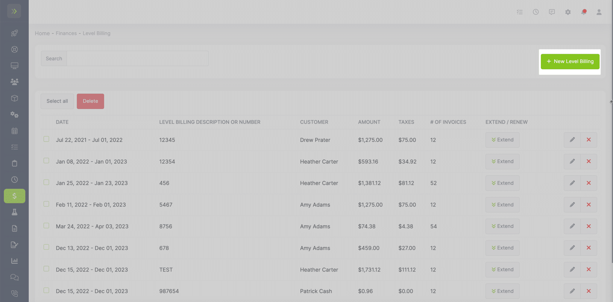 Level Billing Agreements – LawnPro Software Help