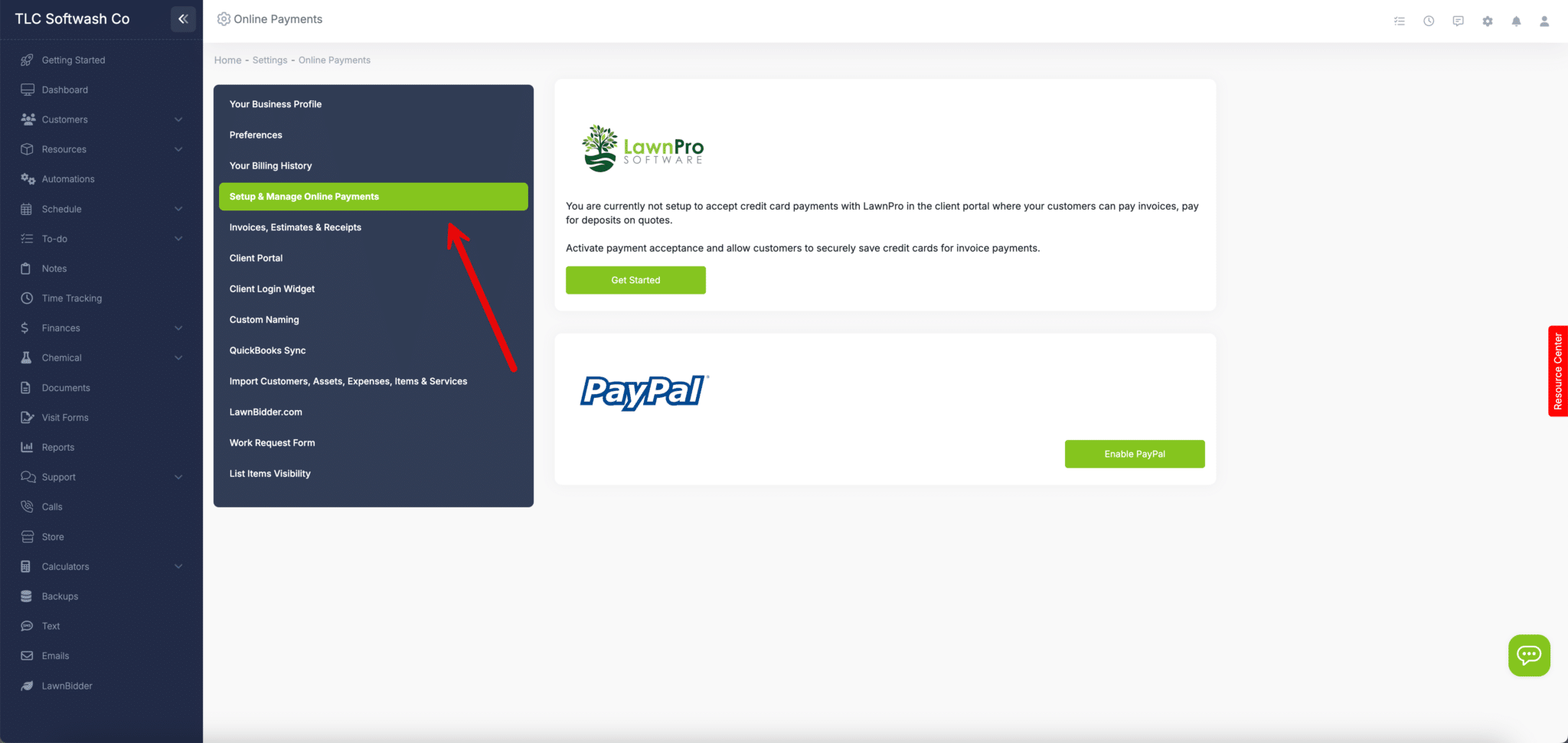 Set Up & Manage Online Payments – LawnPro Software Help